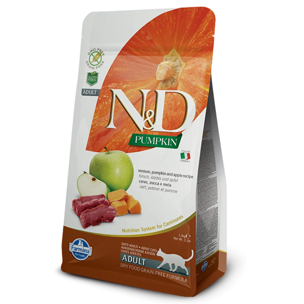 N&D Pumpkin hrana za mačke - Venison & Apple 300gr