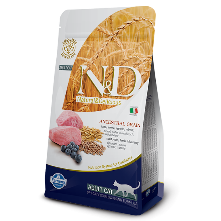 N&D hrana za mačke ancestral grain - Jagnjetina i borovnica 10kg