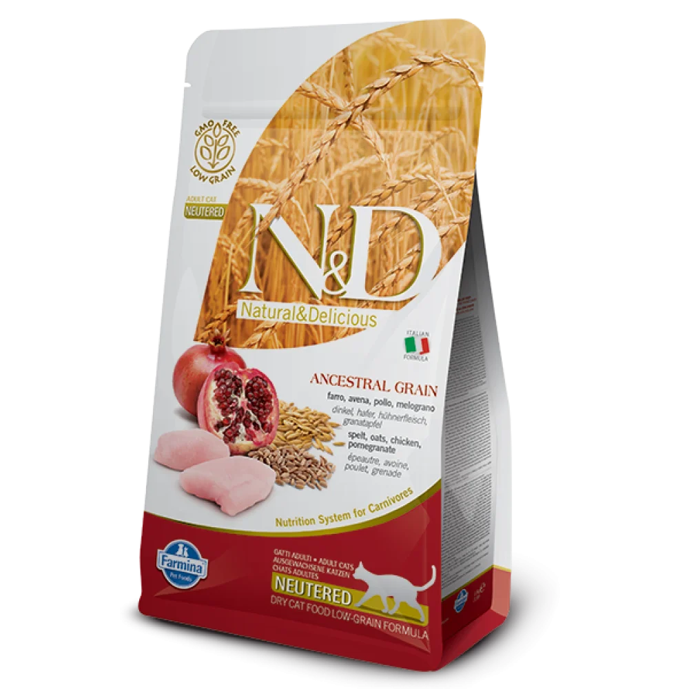 N&D hrana za sterilisane mačke ancestral grain - Piletina i nar 5kg