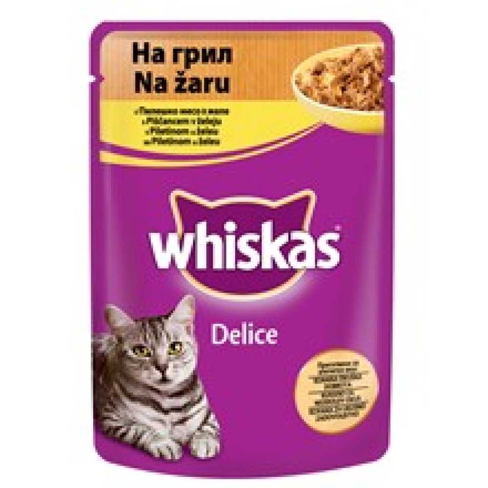 WHISKAS kesica za mačke - piletina na žaru 85gr