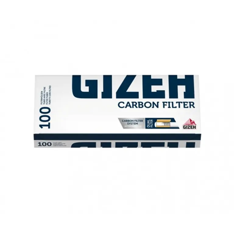 Gizeh GIZEH FILTER TUBICE - SILVER TIP CHARBON 100 (1005)