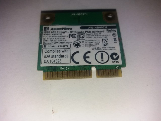 Wireless kartica AR5B225 , skinuta sa Asus X501A