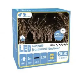 LED trepćući svetleći niz sa mogućnošću nadogradnje 5m + 5m 50 sijalica toplo bela