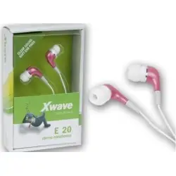 Slusalice za mp3 plejere E-20 pink 3,5mm jack /1.2 m kabl/3 velicine kapice/pvc box XWAVE