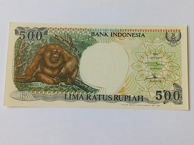 500 Rupiah 1992.god - Indonezija - Majmun - ODLICNA -