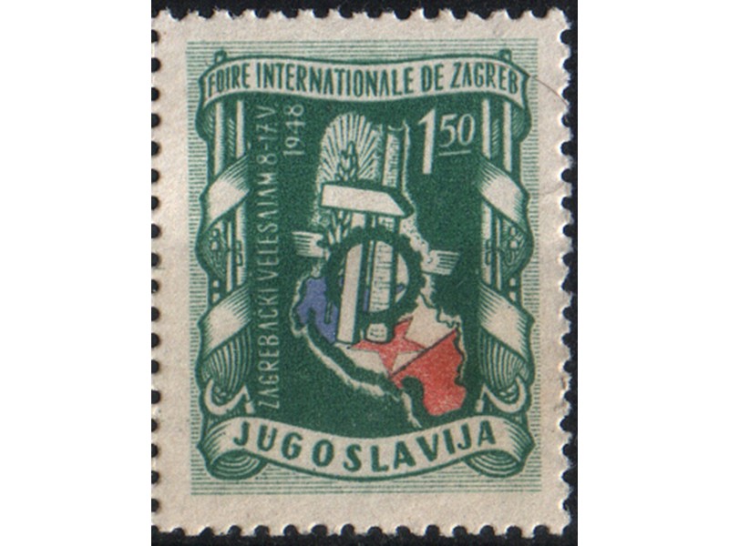 kt296f 08.apr1948 Jugoslavija Mi539 ** 1/3