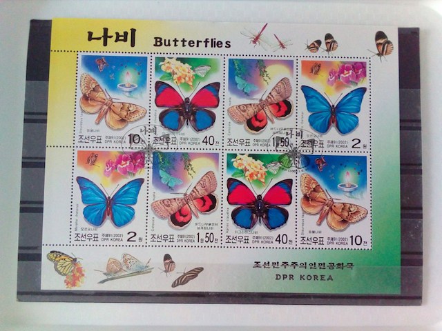 Korea Leptiri 2002 blok (6839)