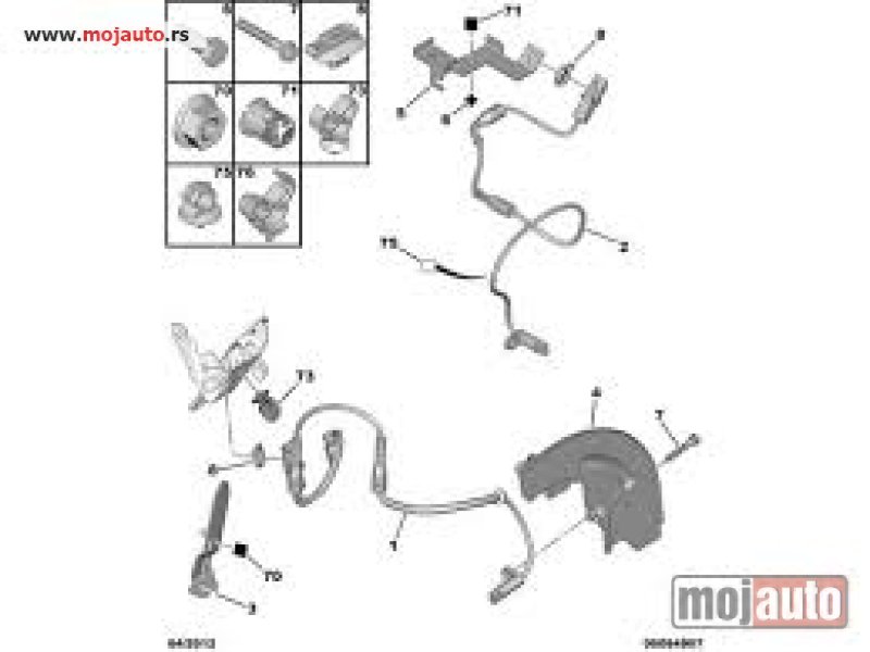 Pezo 607 Senzor ABS-a Zadnji 04- NOVO