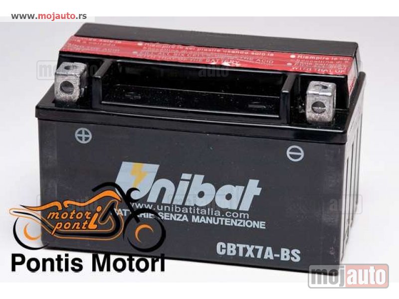 Akumulator za motocikl Unibat CBTX7A-BS