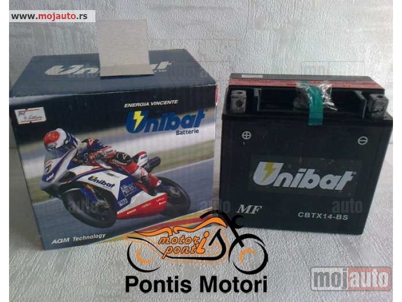 Akumulator za motocikl Unibat CBTX14-BS