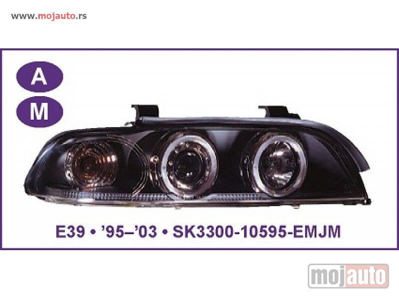 Angel Eye farovi BMW E39 Hrom 95-03 + MOTOR