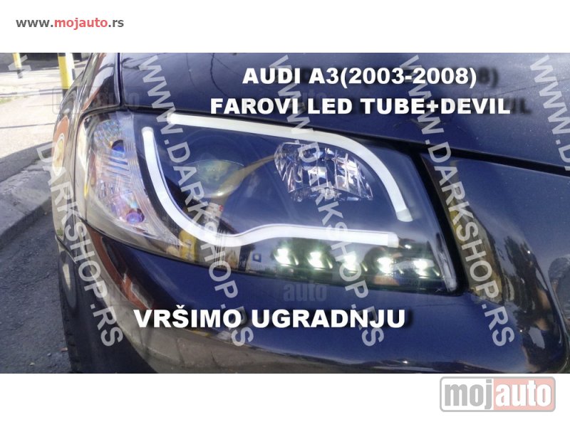 AUDI A3 LED TUBE+DEVIL FAR/PHILIPS OPTIKA. OD 2003-2008.