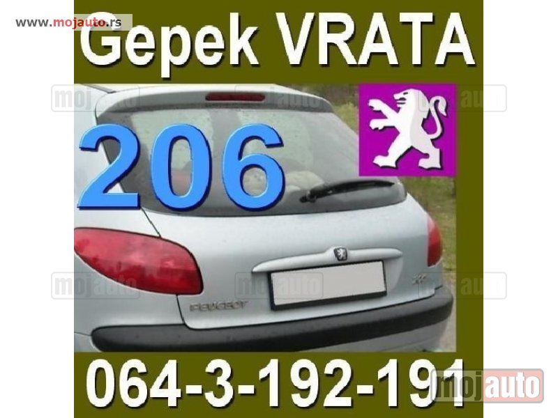 206 Gepek Vrata Peugeot