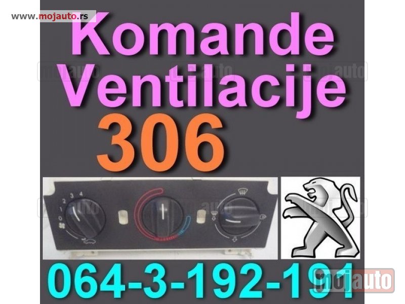 306 Komandna tabla Ventilacije Peugeot