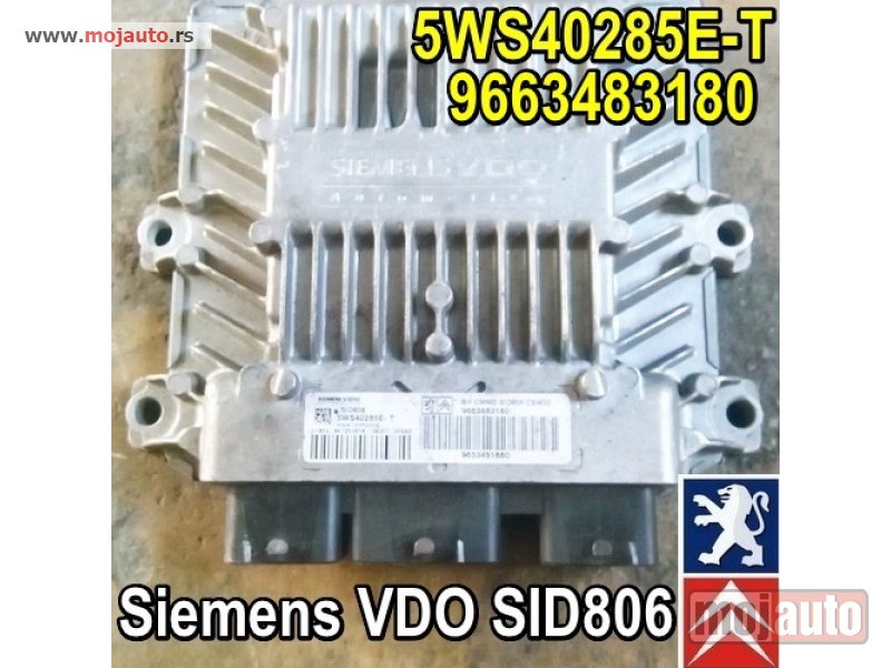 KOMPJUTER Siemens VDO SID 806 Pežo 5WS40285E-T Peugeot 9663483180 Citroen