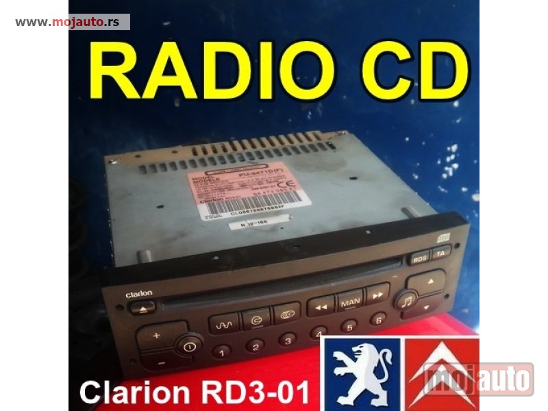 CD Radio Clarion RD3-01 Pežo Peugeot Citroen 96 473 060