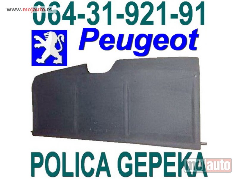 Zadnja Polica Gepeka Pezo 106 206 306 307 406 Peugeot