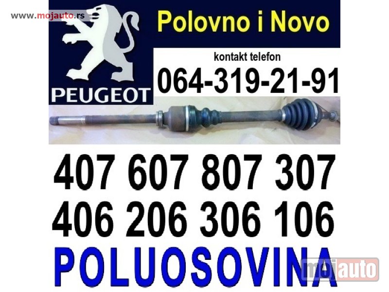 Poluosovine Peugeot Pežo Citroen