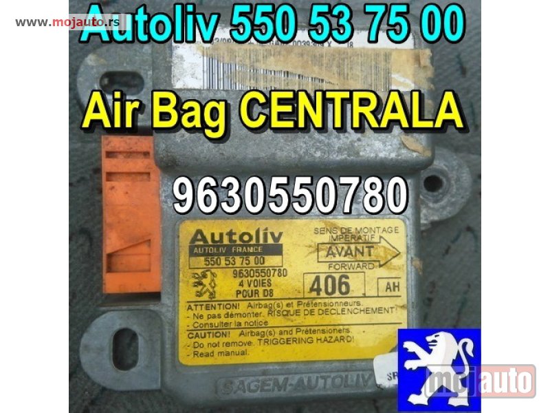 AirBag CENTRALA Autoliv 550 53 75 00 Peugeot Citroen Sagem 9630550780