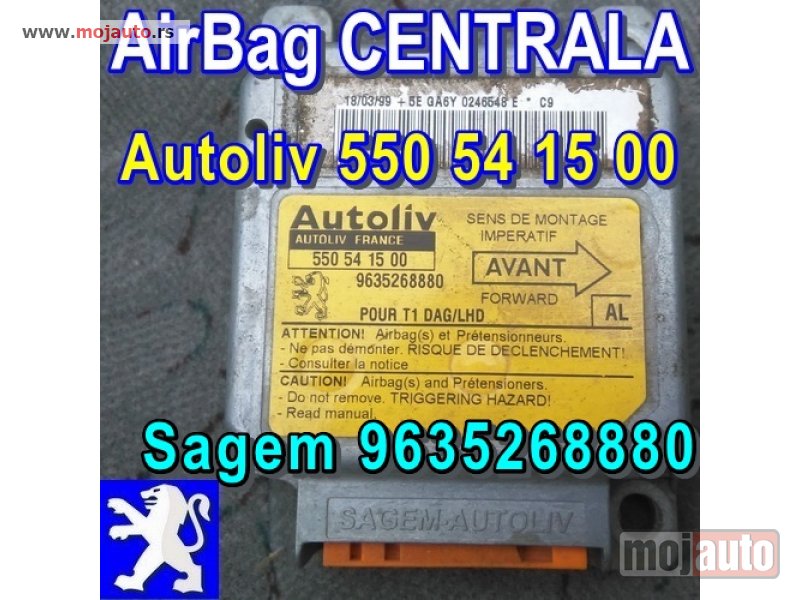 AirBag CENTRALA Autoliv 550 54 15 00 Peugeot Sagem 9635268880