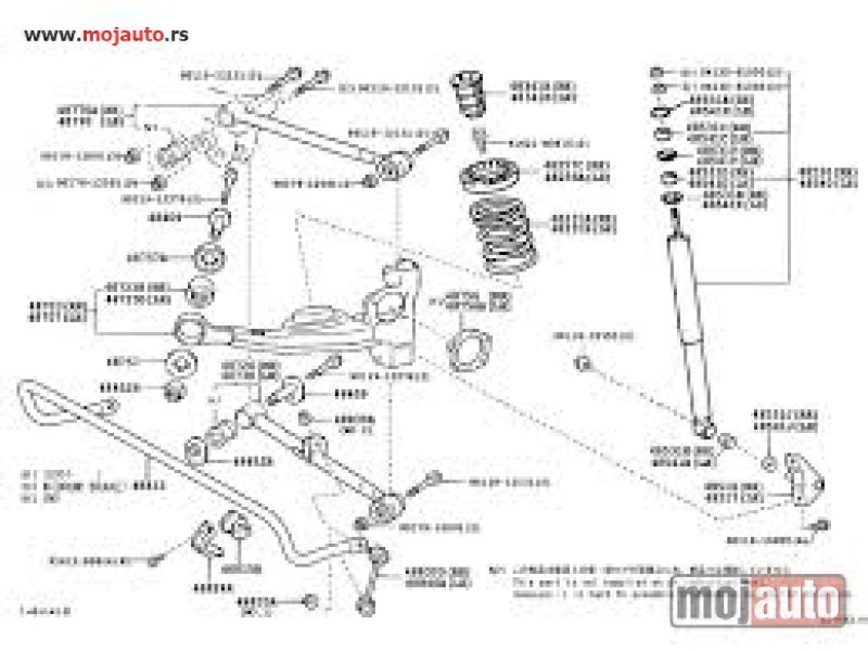 Toyota RAV 4 II Sraf Unutrasnje Sipke 00-05, NOVO