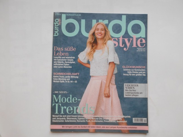 Burda style  2/ 2014, nemački BEZ prevoda i šema