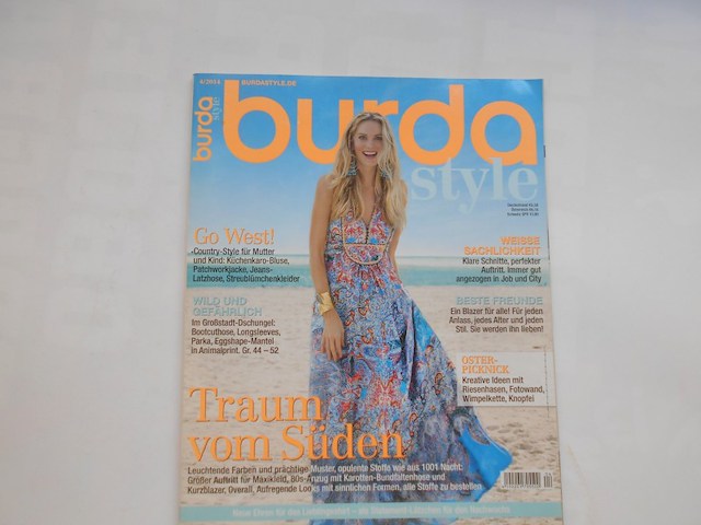 Burda style  4/ 2014, nemački BEZ prevoda i šema