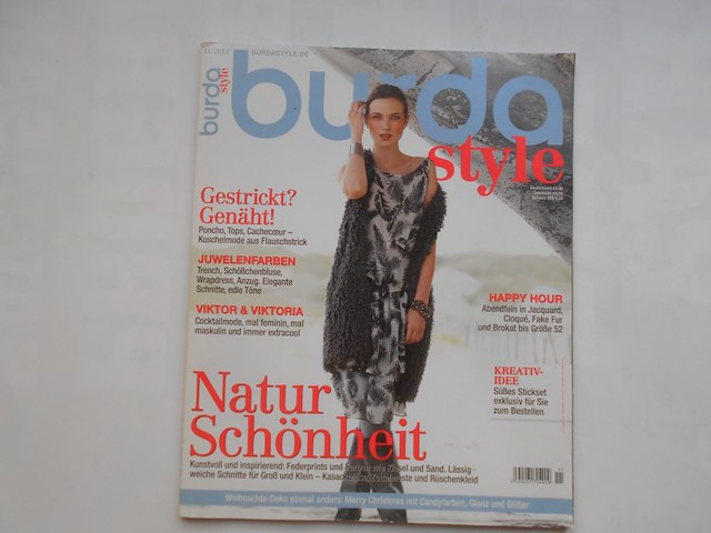 Burda style  11/ 2012, nemački BEZ prevoda i šema