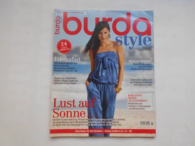 Burda style 6 / 2014, nemački BEZ prevoda i šema