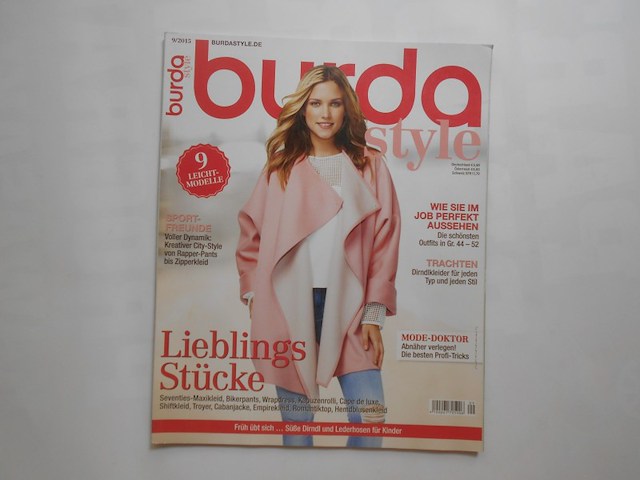 Burda style  9/ 2015, nemački BEZ prevoda i šema