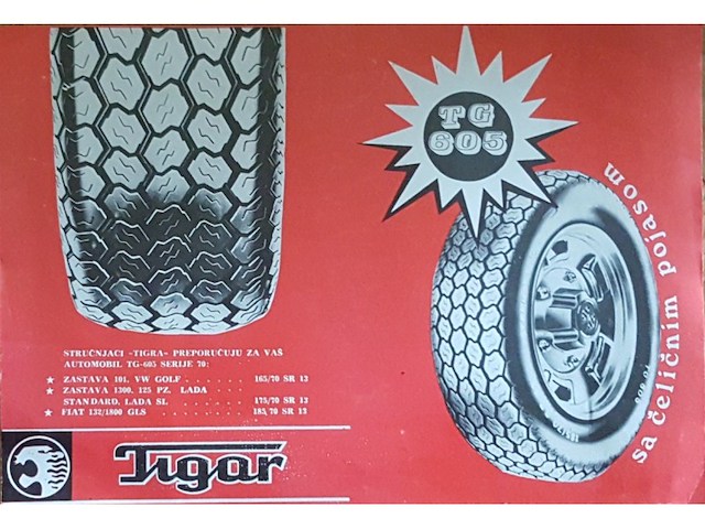 Brošura `Tigar` Pirot Jugoslavija