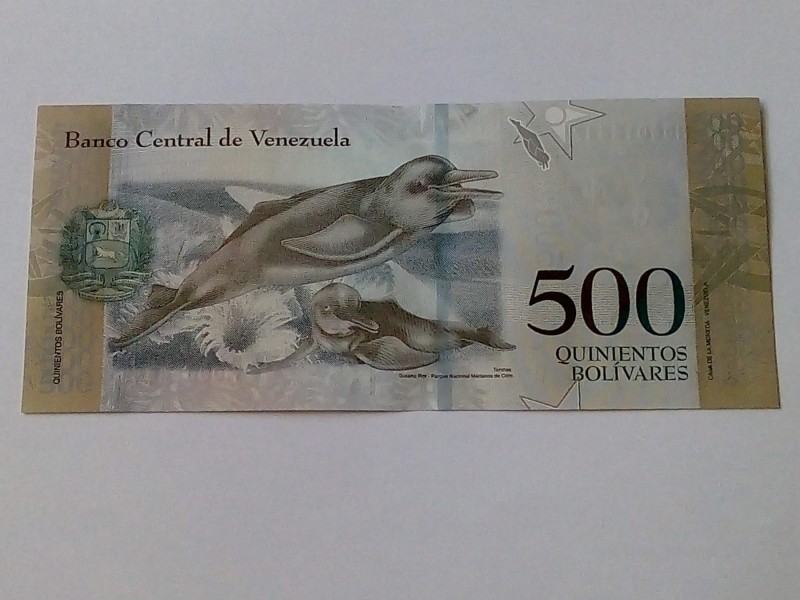 500 Bolivares 2017.g - Venecuela - Delfini - Odlicna -