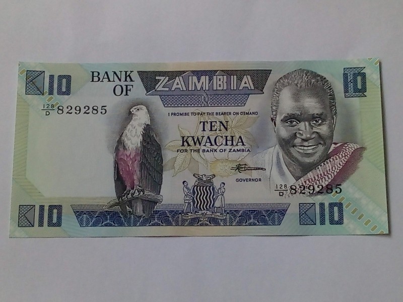 10 Kwacha 1986.god - Zambija - Odlicna -