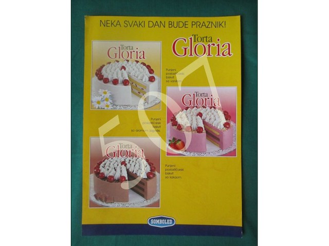 Stara Reklama Somboled Torta Gloria A4 Format