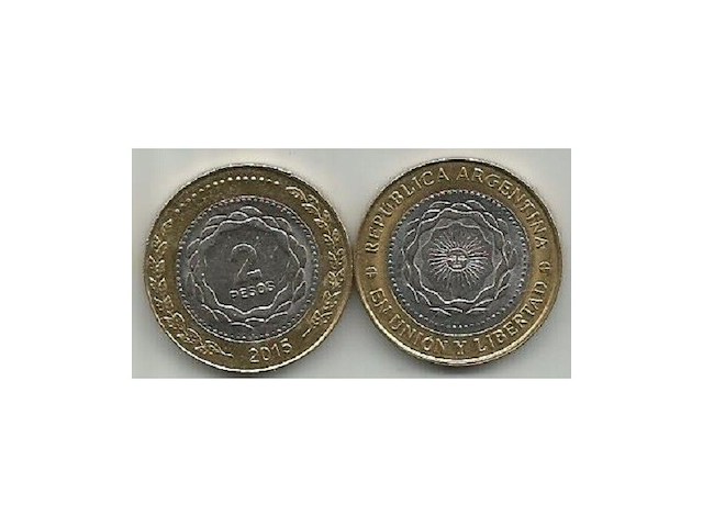 Argentina 2 pesos 2015.