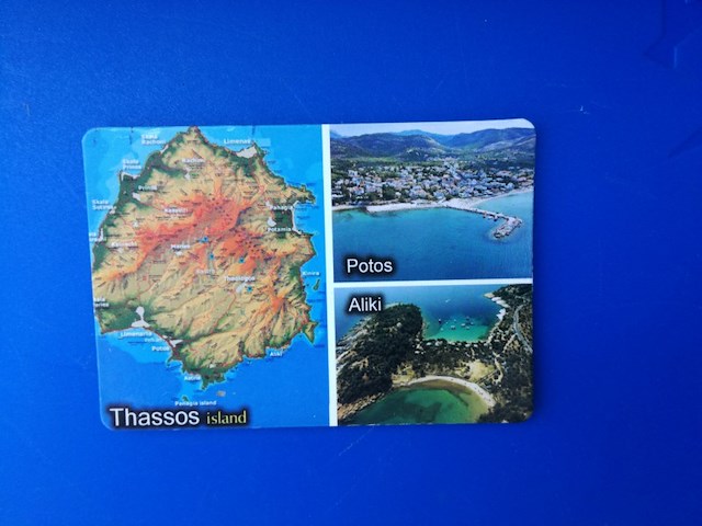 Magnet za frižider Tasos Grčka geografska karta