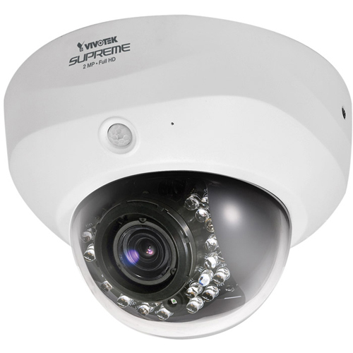 Vivotek FD8162 dome dan-noć IP kamera, 2.1 MPix FullHD 1080P@30 fps, 0.001Lux WDR, IR LED do 15m, Vari-focal, Auto-iris, Smart Focus, H.264, ePTZ, Adaptive Stream, SD slot, mikrofon, DI+DO, PIR se...