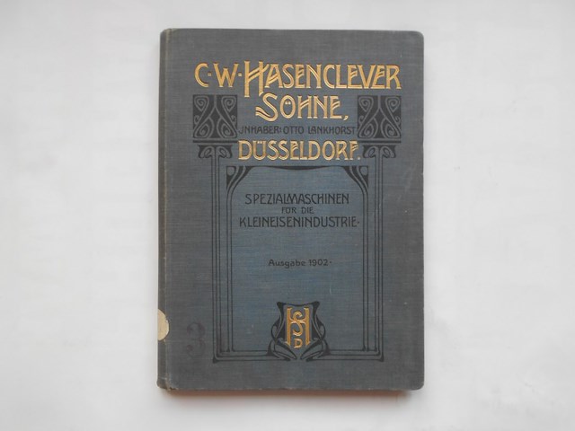 Hasenclever Dizeldorf katalog  fabrike mašina 1902