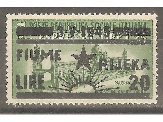 1945 - FIUME 26 juli Pretisak 20 L MLH