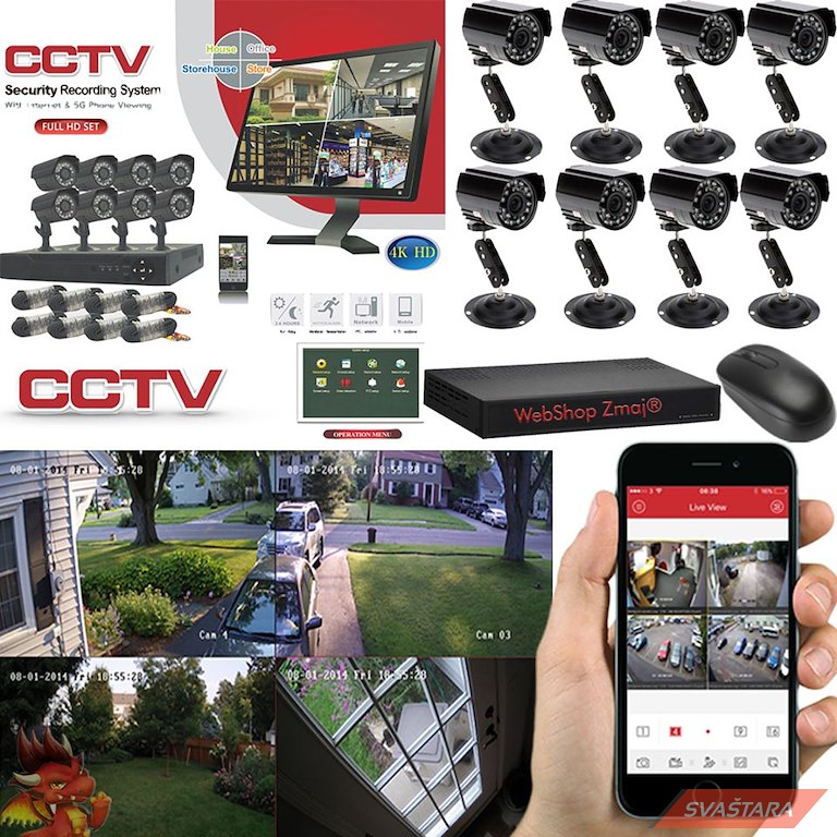 CCTV Video Nadzor sa 8 kamere