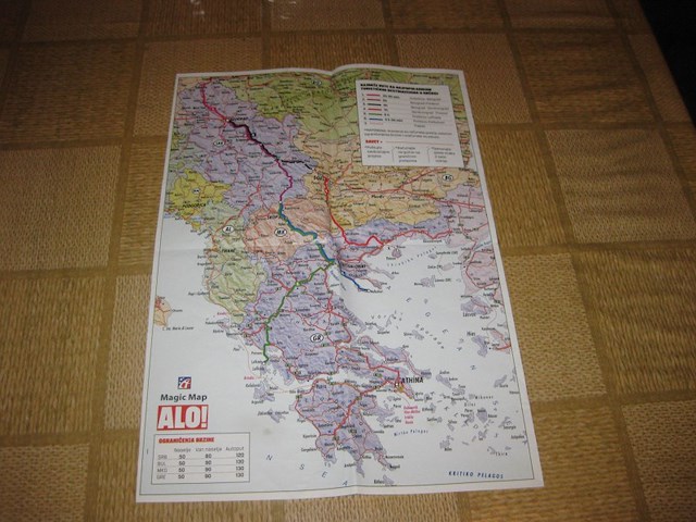 Auto mapa (najbrže do grčkih destinacija)