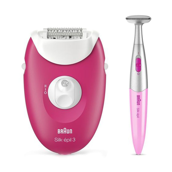 Depilator Braun SE 3420, Roze - Beli, Sa trimerom