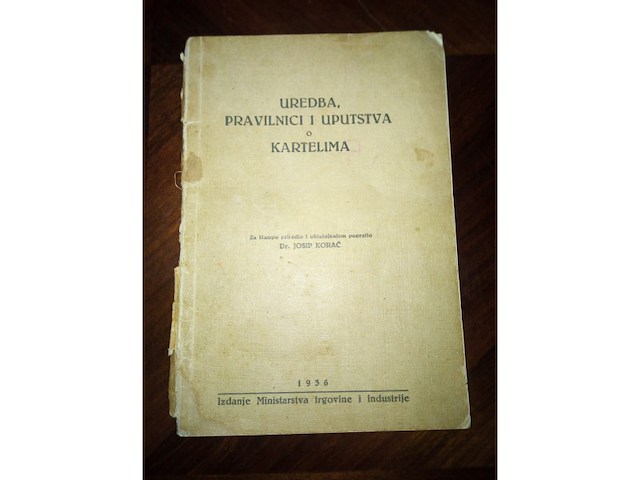 Uredba, pravilnici i uputstva o kartelima