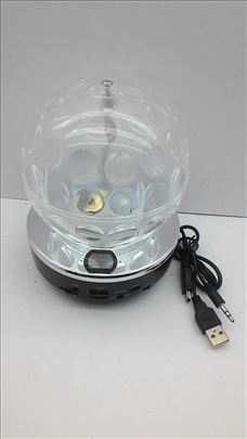 Rotirajuća LED disko kugla, MP3, radio