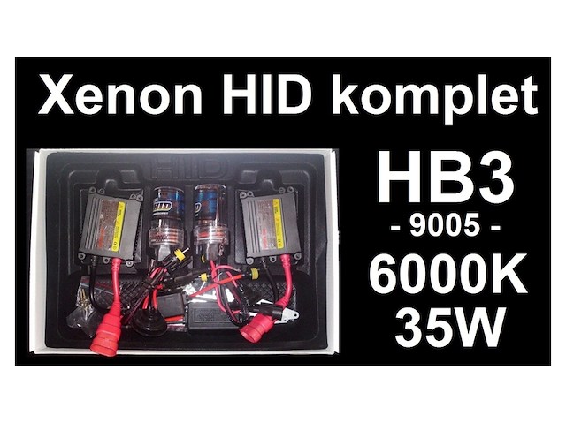 Xenon HB3 komplet - HID - 6000K - 35W - 9005