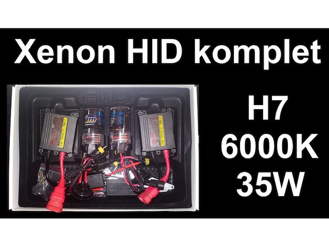 Xenon H7 komplet - HID - 6000K - 35W