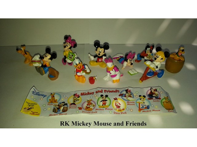 Kinder RK - Mickey and Friends. - KOMPLETAN SET