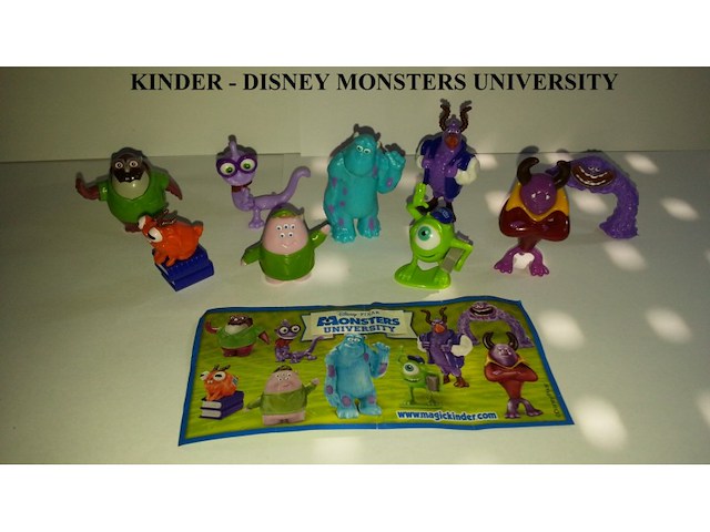 Kinder Magic - Monsters University - KOMPLETAN SET