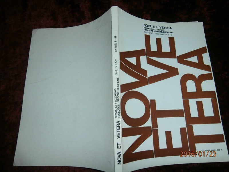 ČASOPIS NOVA ET VETERA 1985, 1-2