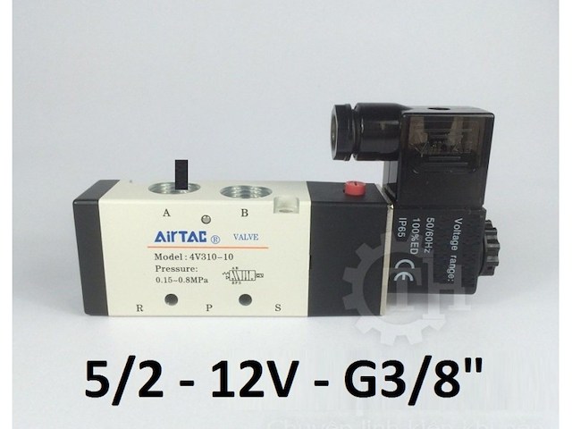 Pneumatski razvodnik elektromagnetni 5/2 G3/8″ 12VDC